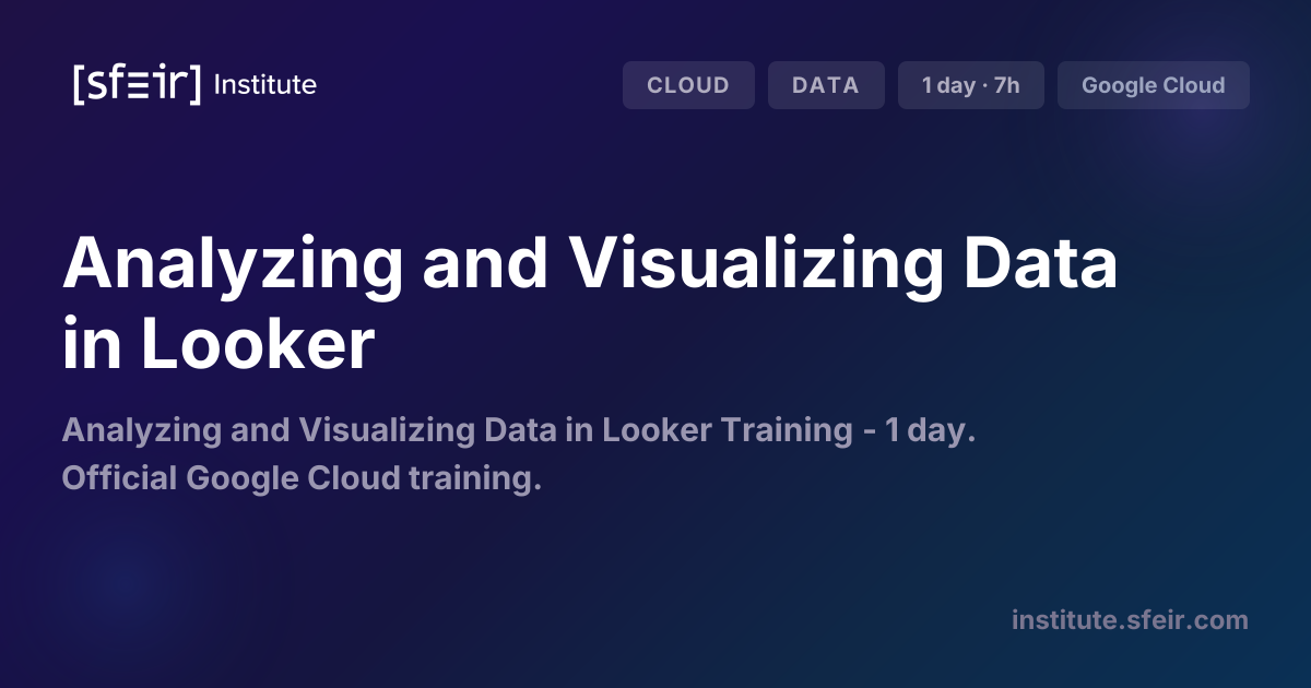 Analyzing and Visualizing Data in Looker | SFEIR Institute
